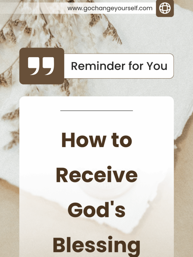 How to Receive God's Blessing